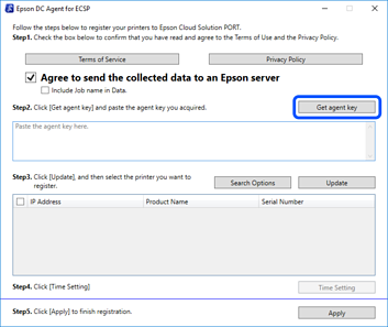 Registering printers