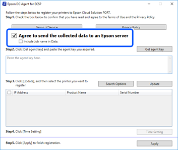Registering printers